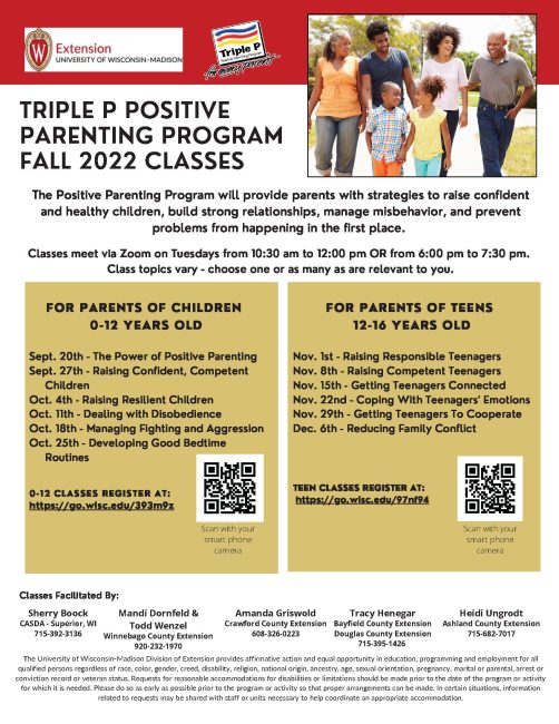 Positive Parenting Programs – Triple P – Extension Bayfield County